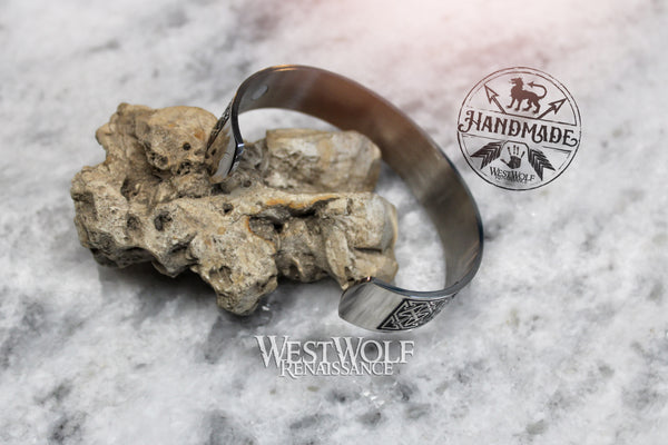 Knotted Raven Bracelet in Stainless Steel – West Wolf Renaissance