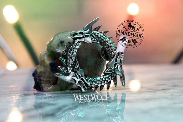 Triple Dragon Ouroboros Brooch or Pin – West Wolf Renaissance