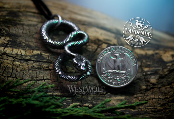 Snake Pendant Symbolizing Rebirth, Immortality, Transformation, and Re ...