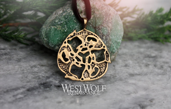 Celtic Wolves Knot Pendant - Solid Bronze – West Wolf Renaissance