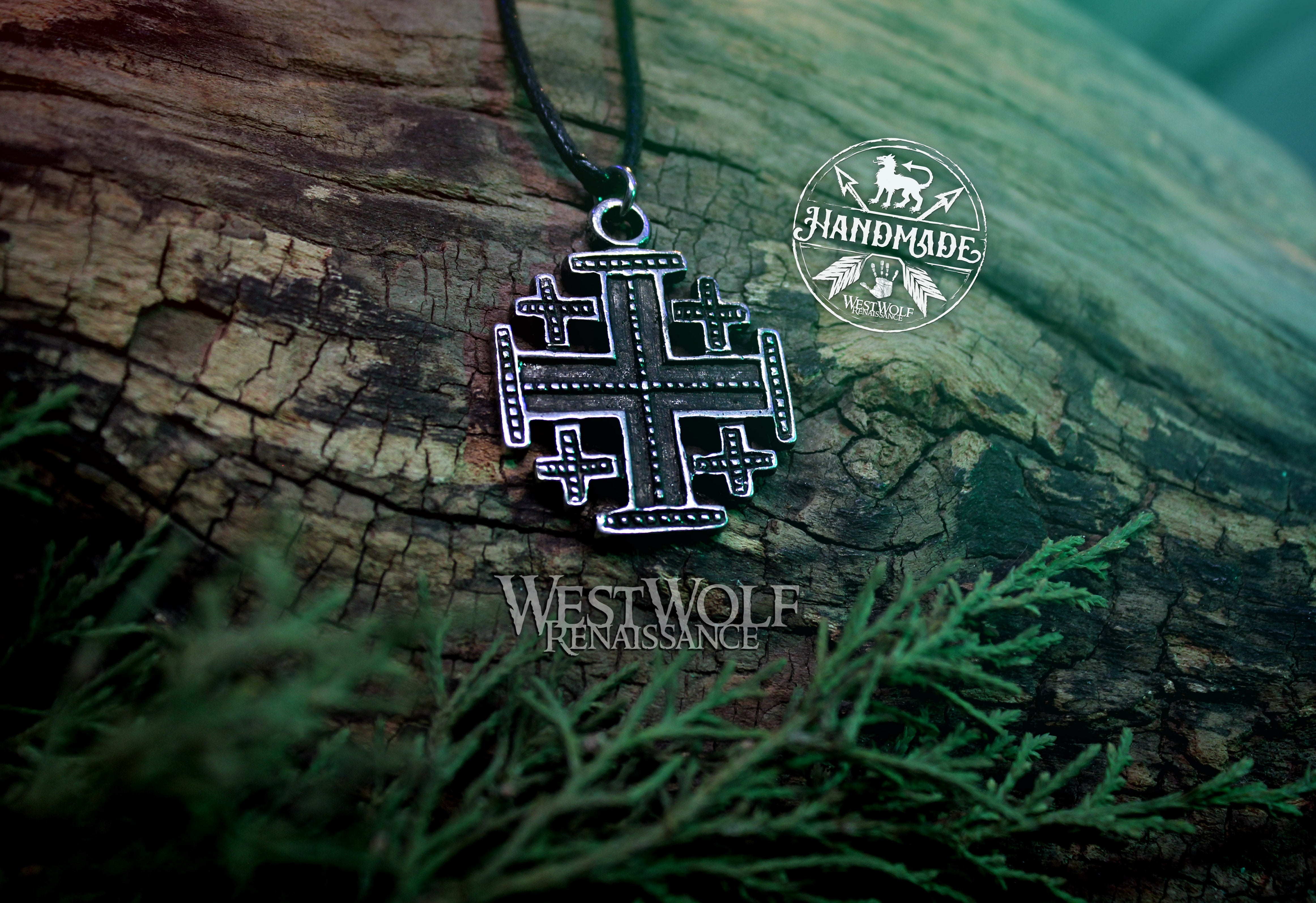 Jerusalem Cross Pendant - The Five-Fold Cross - The Crusades – West ...