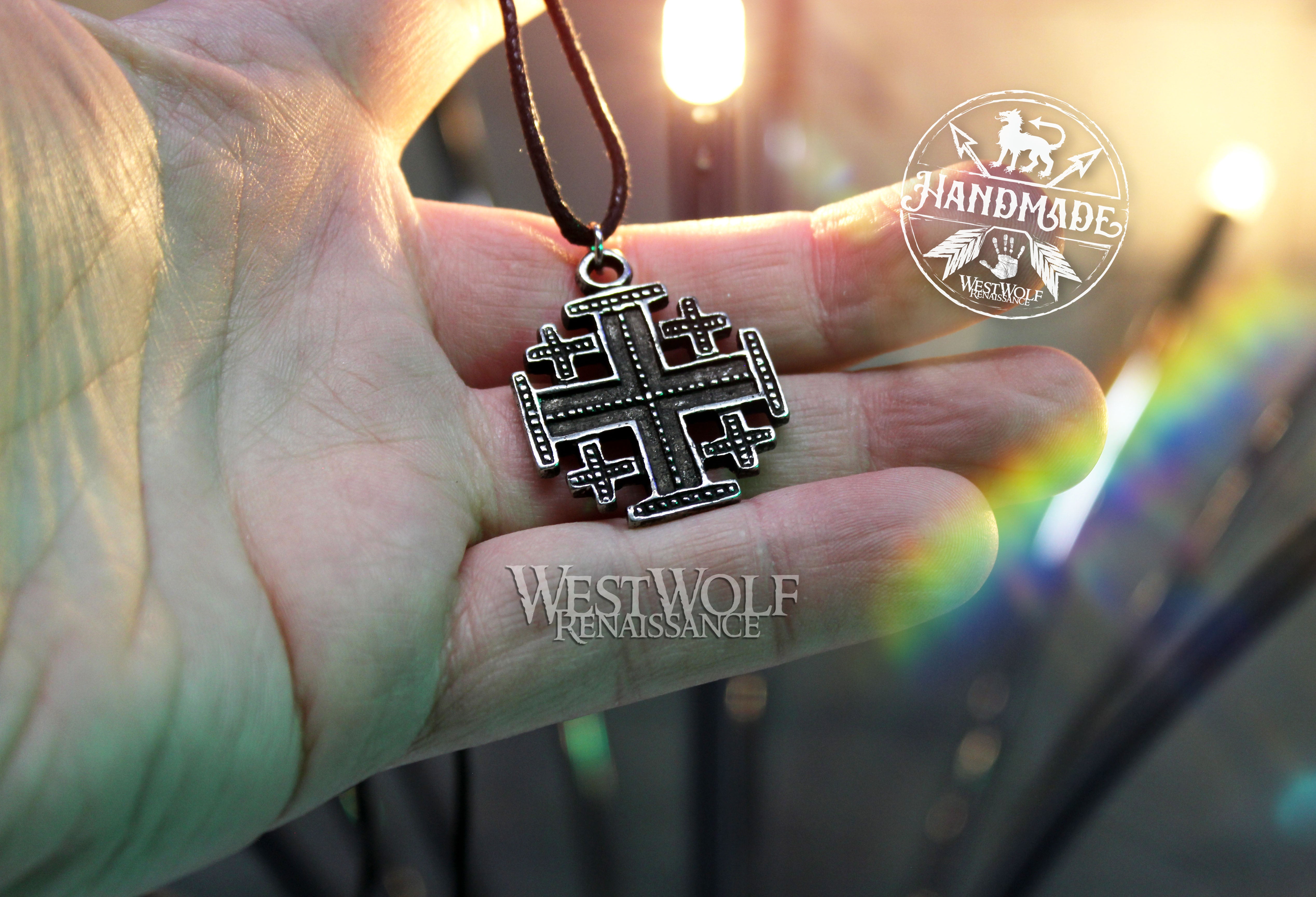 Jerusalem Cross Pendant - The Five-Fold Cross - The Crusades – West ...