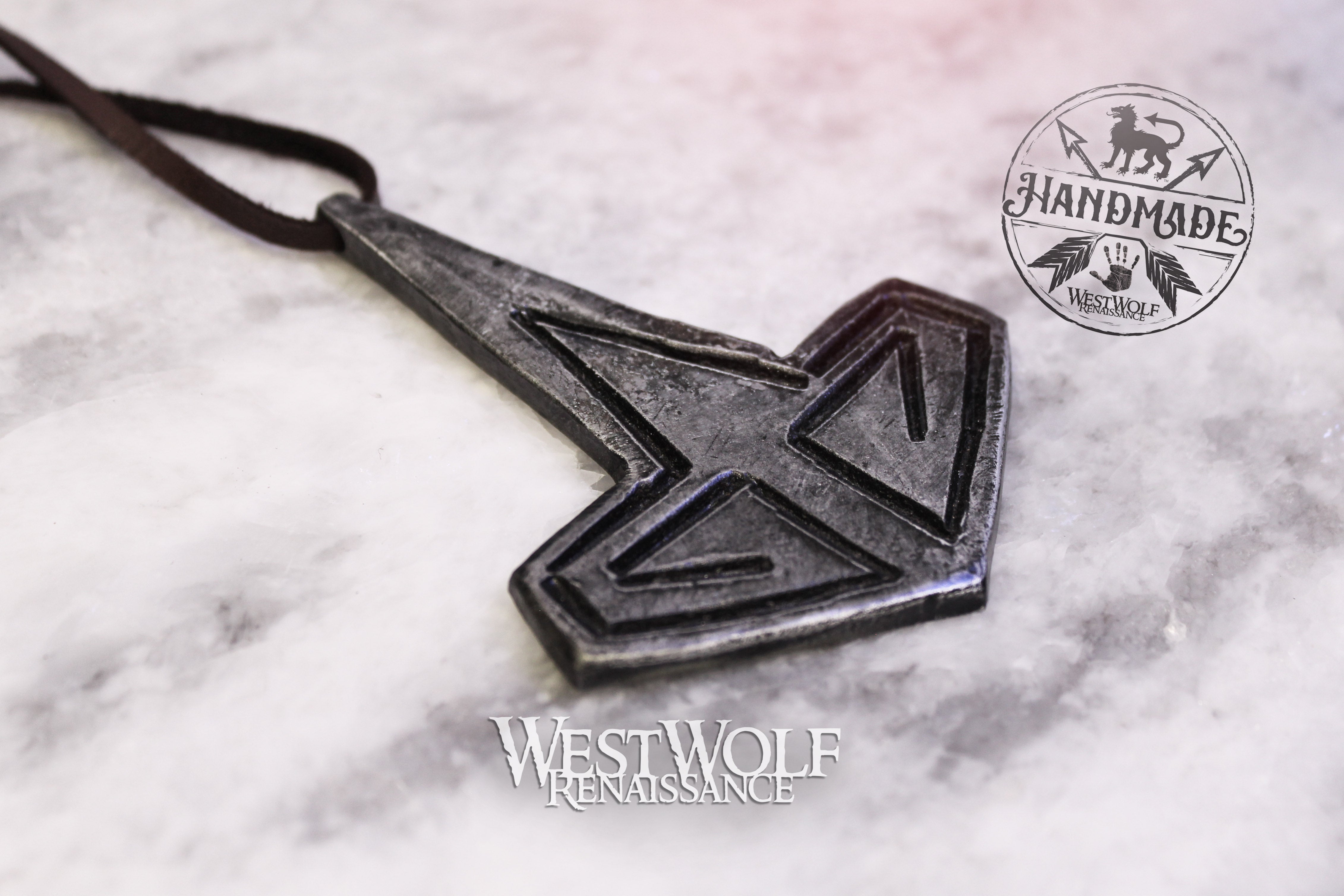 Large Hand-Forged Viking MJOLNIR Thor's Hammer Pendant - Blacksmith Ma ...