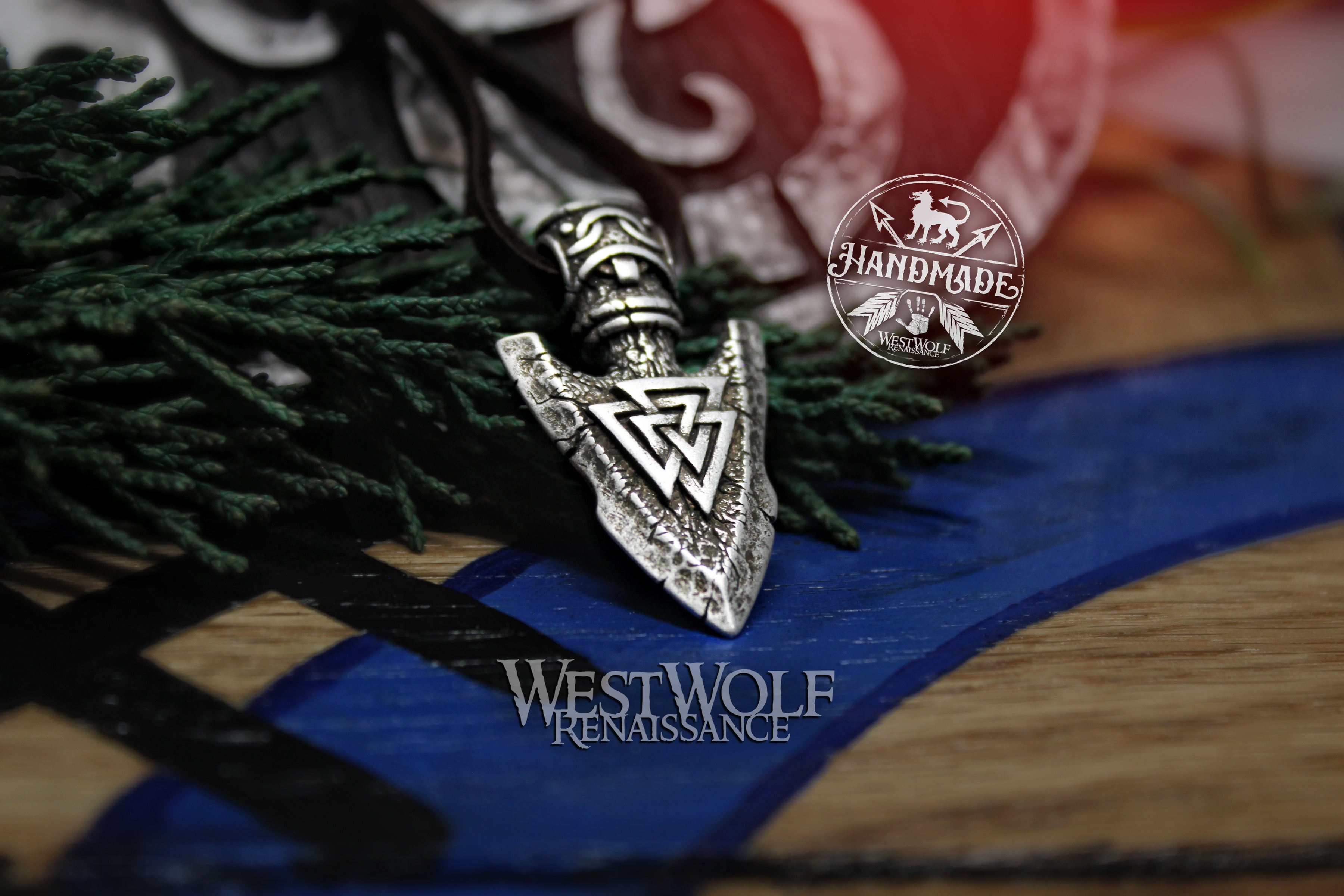 Spear of Odin Pendant - Gungnir - with Valknut Design – West Wolf ...