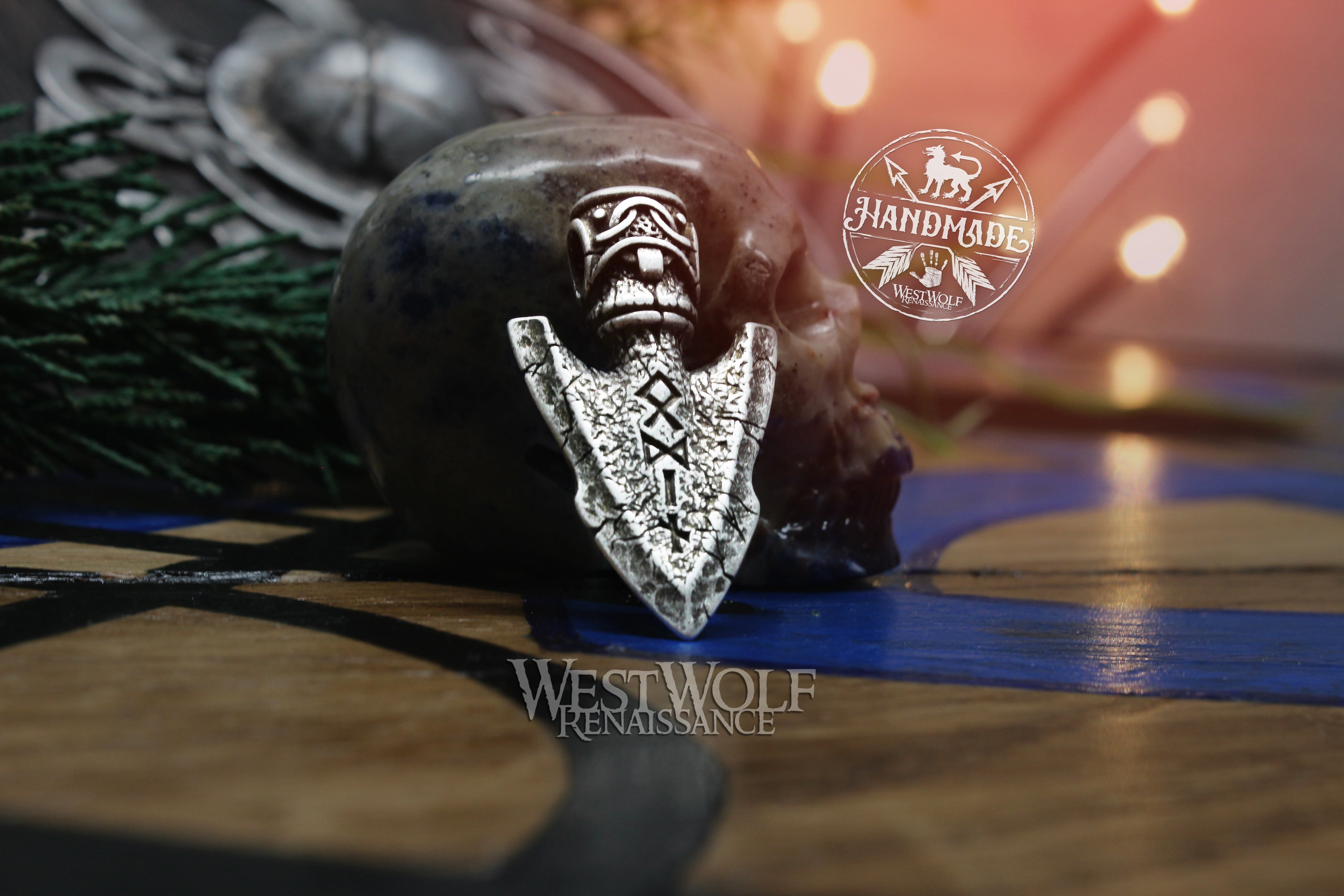 Spear of Odin Pendant - Gungnir - with Valknut Design – West Wolf ...