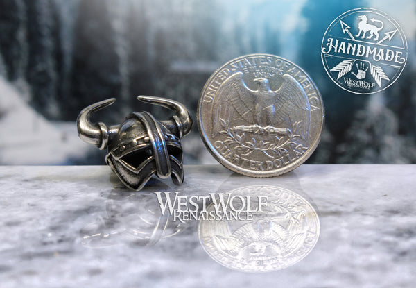 Small Horned Fantasy Helmet Pendant – West Wolf Renaissance