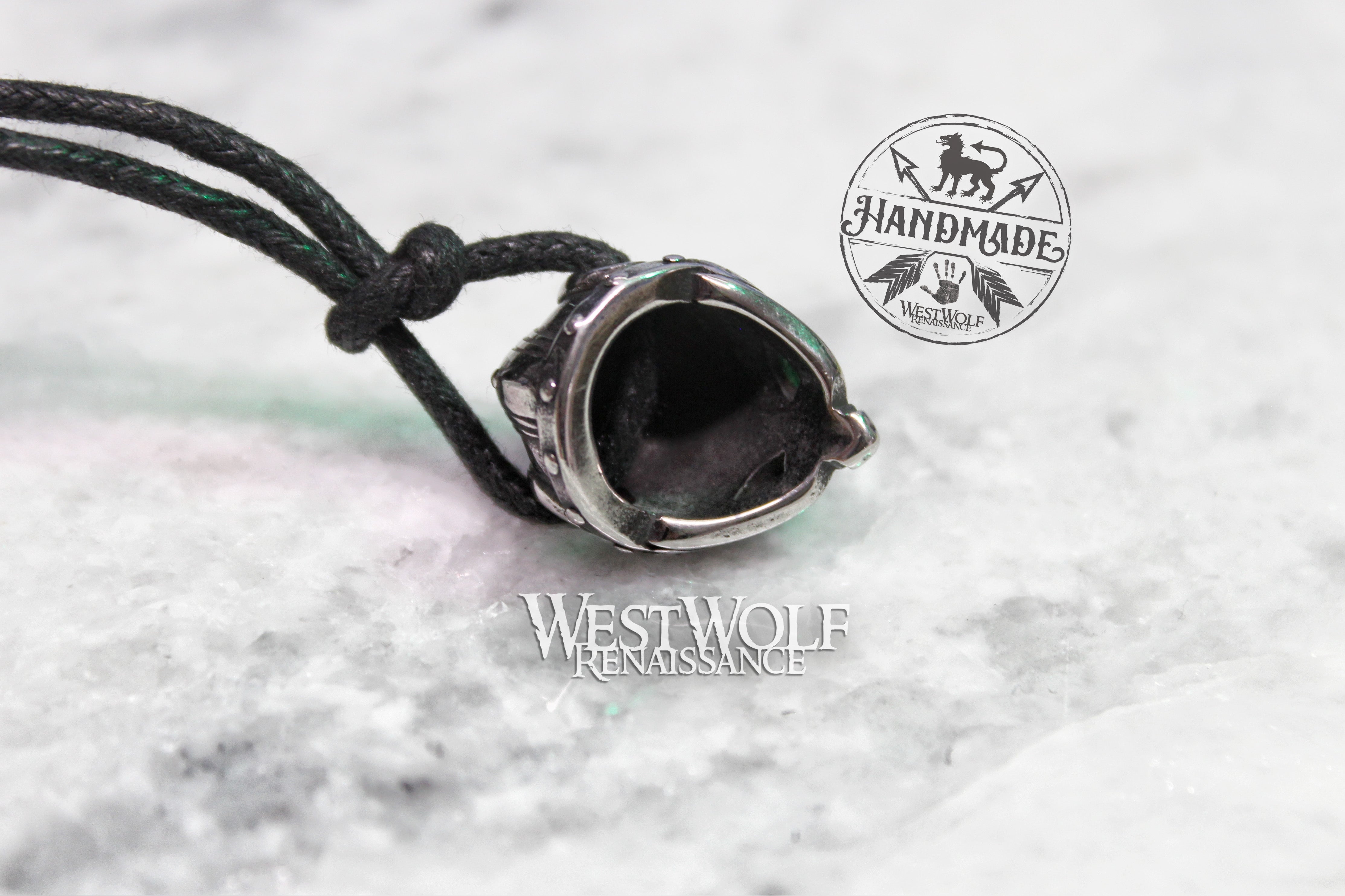 Small Viking Helmet Pendant - Norse Dragon Spectacle Helm Design – West ...