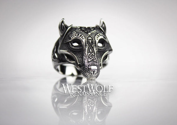 Celtic Wolf Ring with Triquetra – West Wolf Renaissance