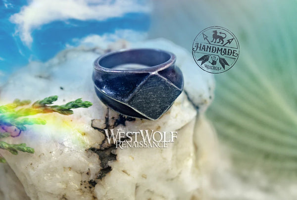 Medieval Style Ring - Dark Stainless Steel – West Wolf Renaissance