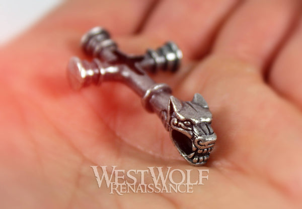Silver Viking Fenrir Wolf Cross Pendant – West Wolf Renaissance