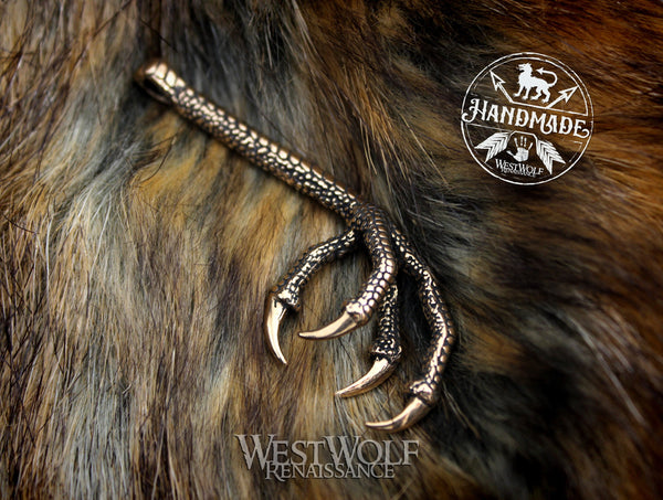 Raven Claw Pendant in Pewter, Bronze, or Sterling Silver – West Wolf ...