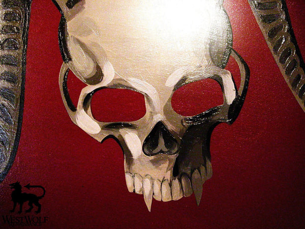 Round Demon Skull Shield – West Wolf Renaissance